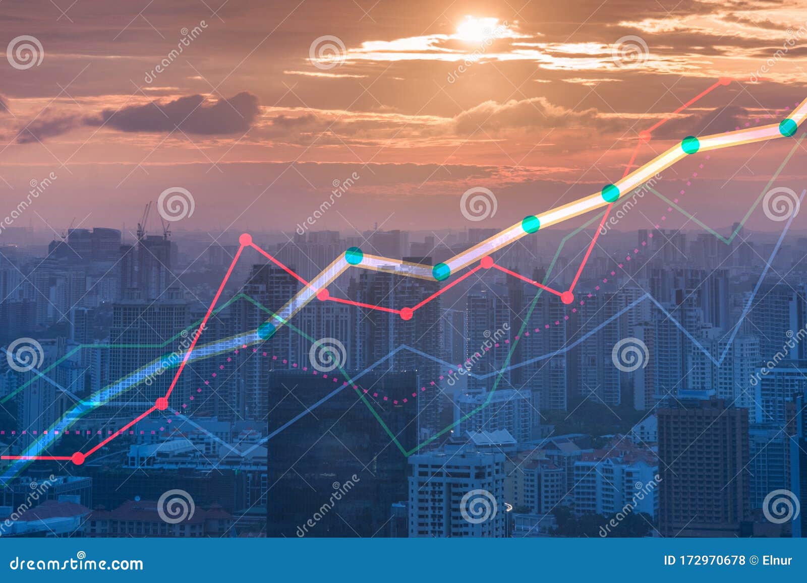 Economic Growth Concept with Charts Stock Photo - Image of finance ...