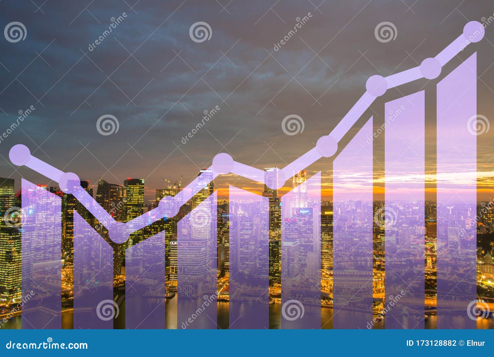 Economic Growth Concept with Charts Stock Photo - Image of information ...