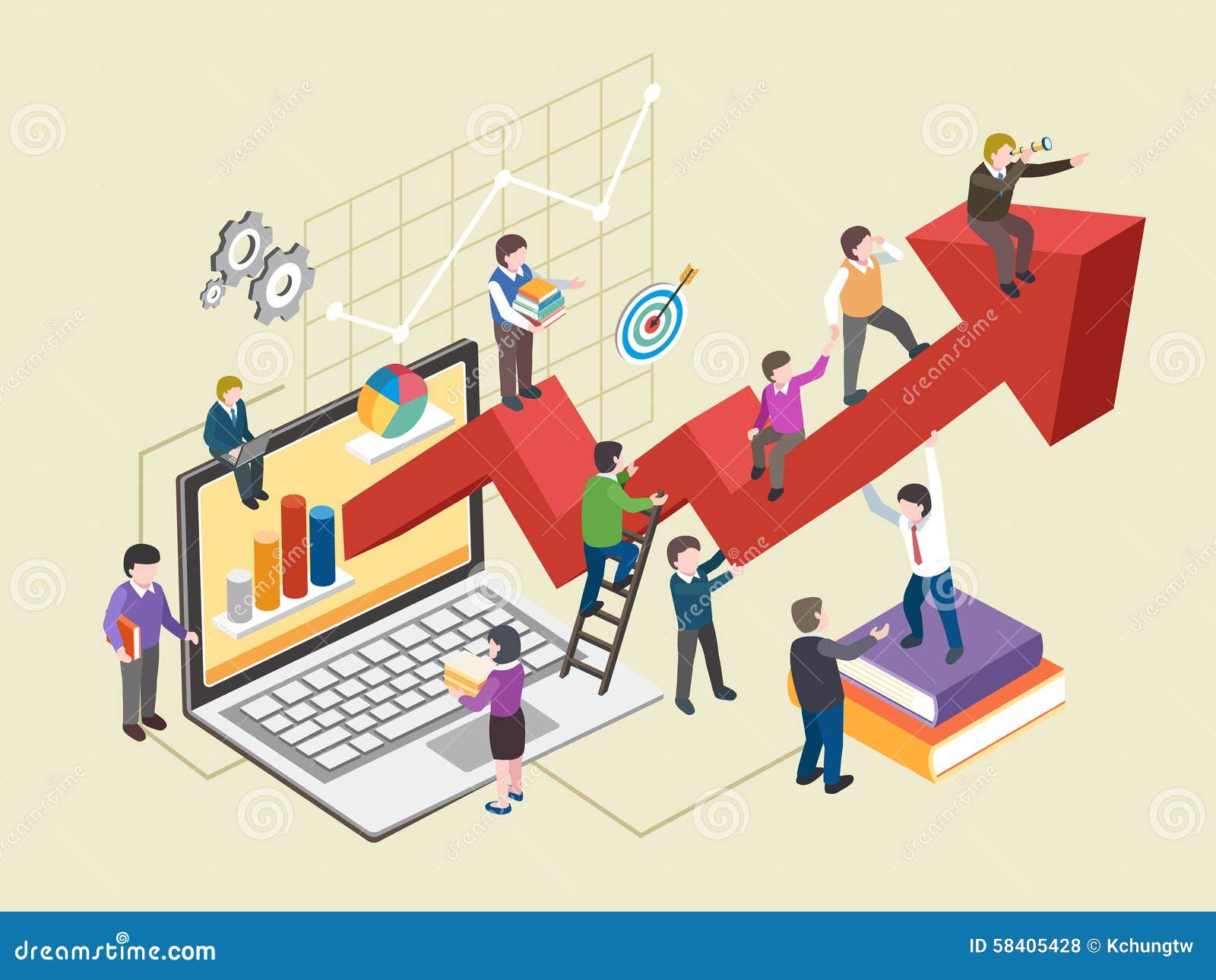 Economic growth concept stock vector. Illustration of media - 58405428