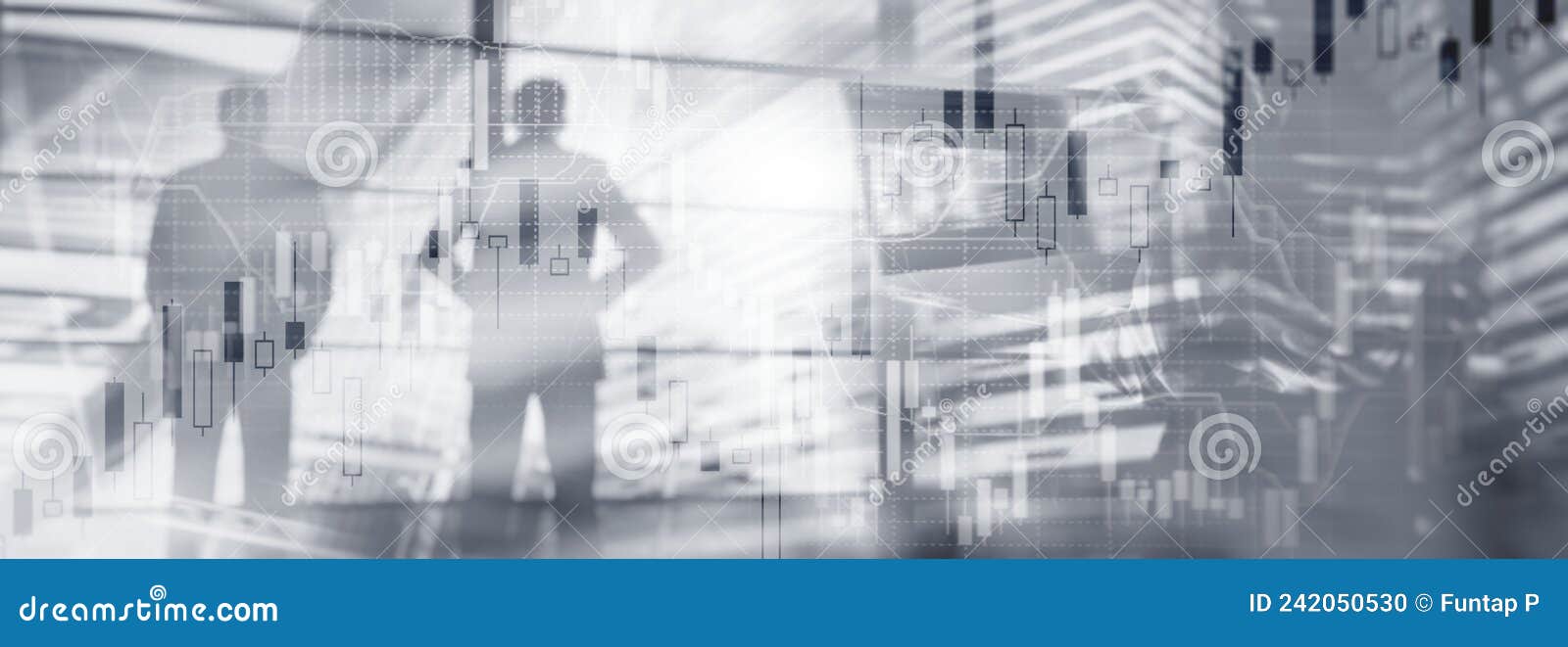 Economic Growth Graph Chart. Double Exposure Mixed Media Stock Photo ...