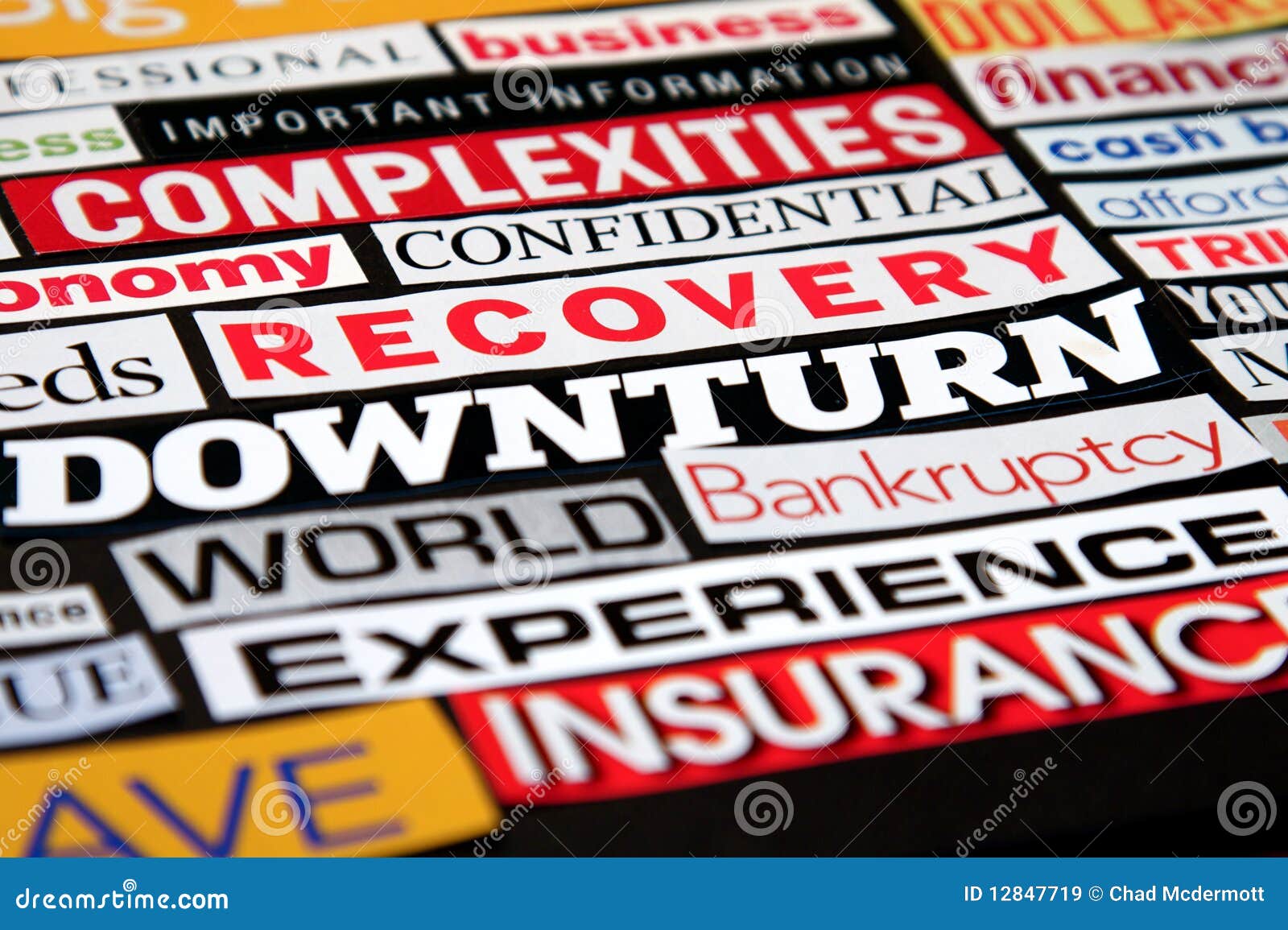 Economic Headlines stock image. Image of newsprint, problem - 12847719