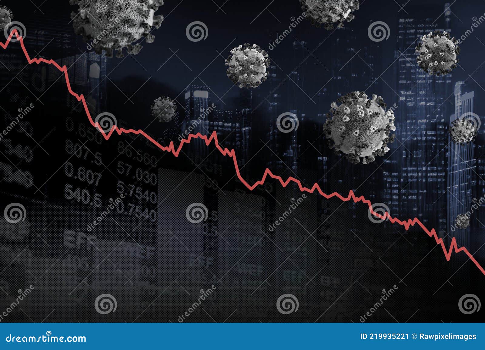 Economic Impact and Decrease Due To Coronavirus Pandemic Background ...