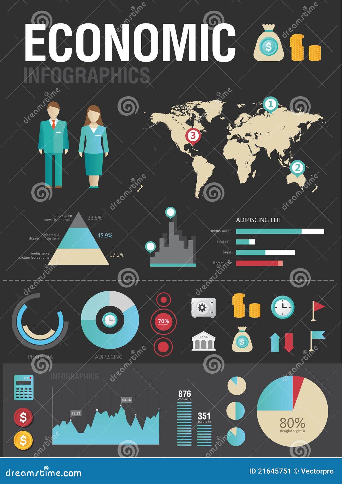 Economic infographic stock vector. Illustration of calculator - 21645751