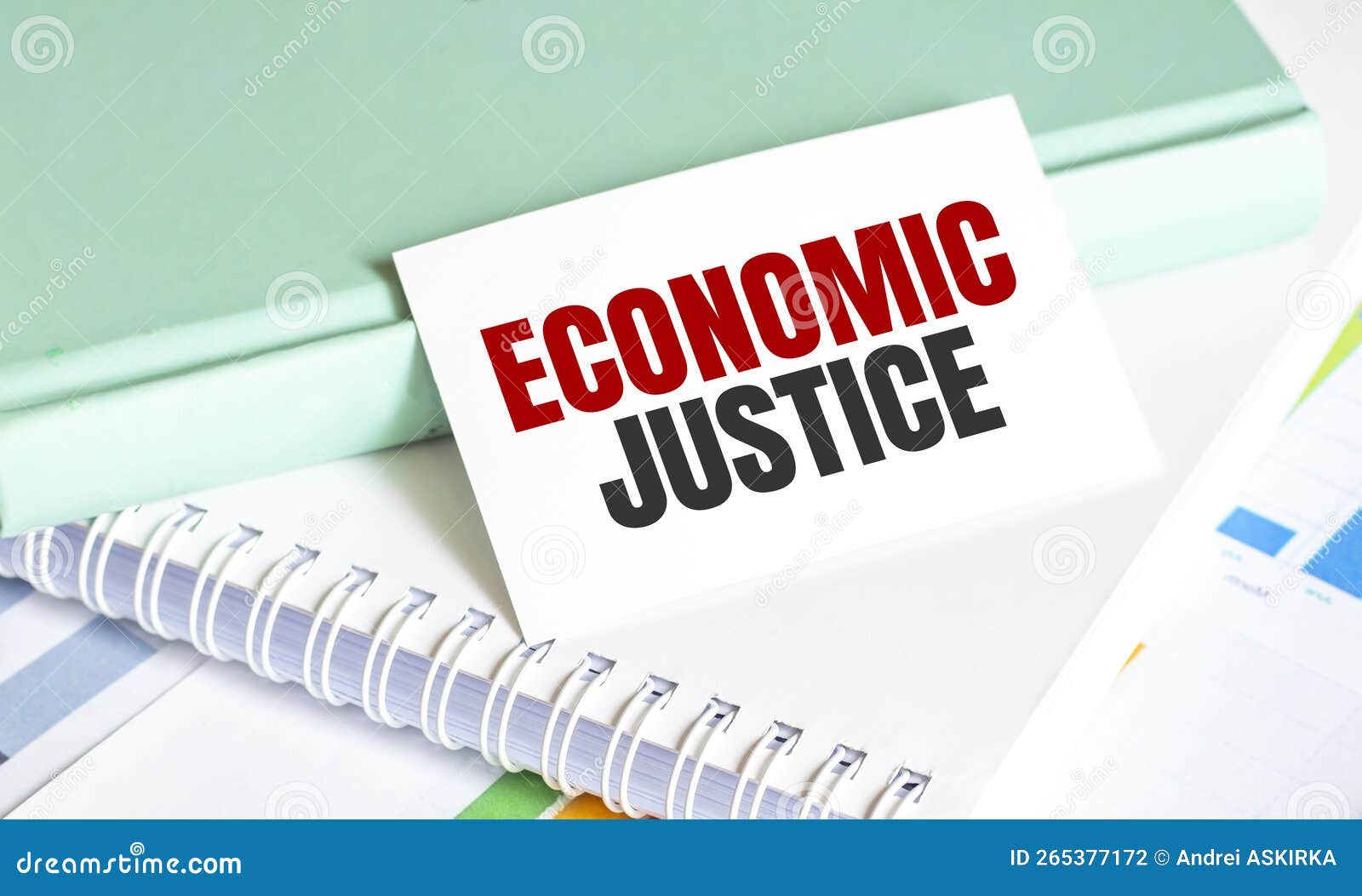 Economic Justice Words on White Card and Charts Stock Photo - Image of ...