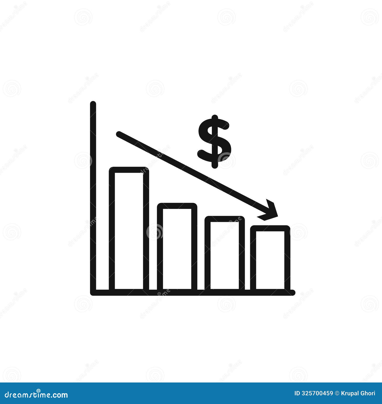 Economic Loss Icon Vector Set Collection for Web Stock Vector ...