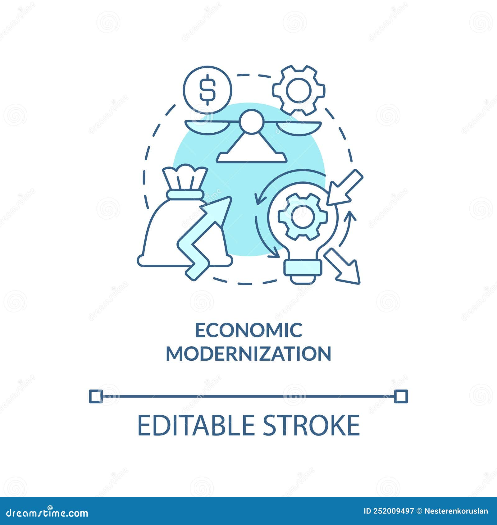 Modernization Line Icons Collection. Progress, Innovation, Development ...