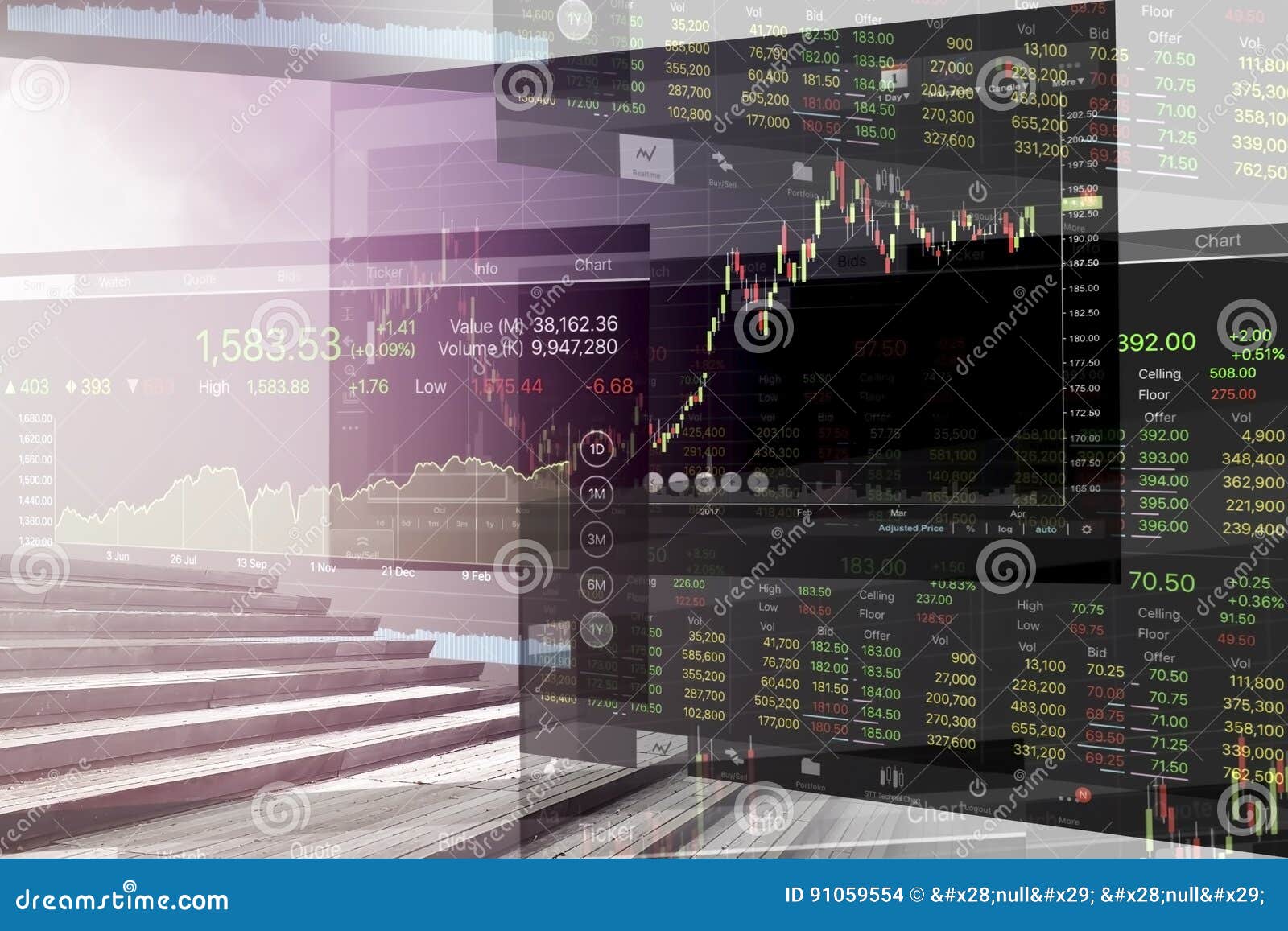 Economic Problems and Business Crisis with Graph Background. Stock ...