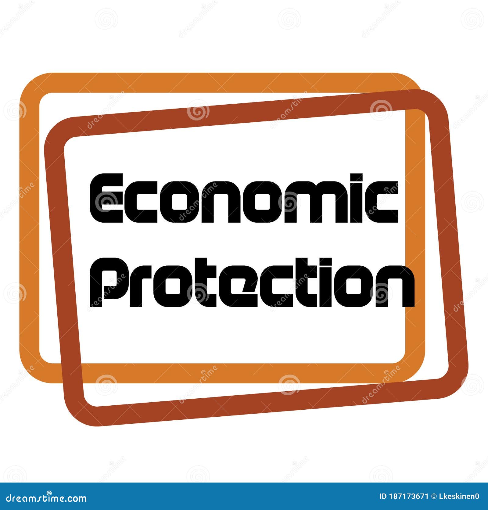 ECONOMIC PROTECTION Sign on White Background Stock Illustration ...