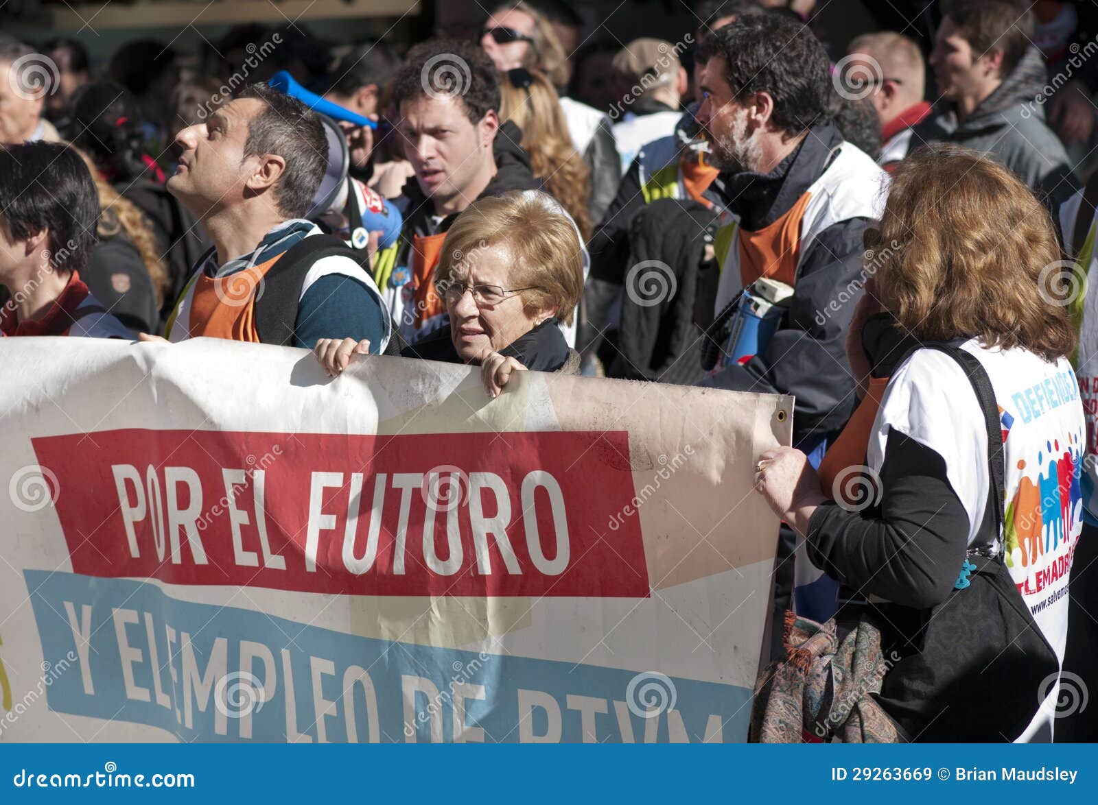 Economic Protest in Madrid, Spain Editorial Stock Image - Image of ...
