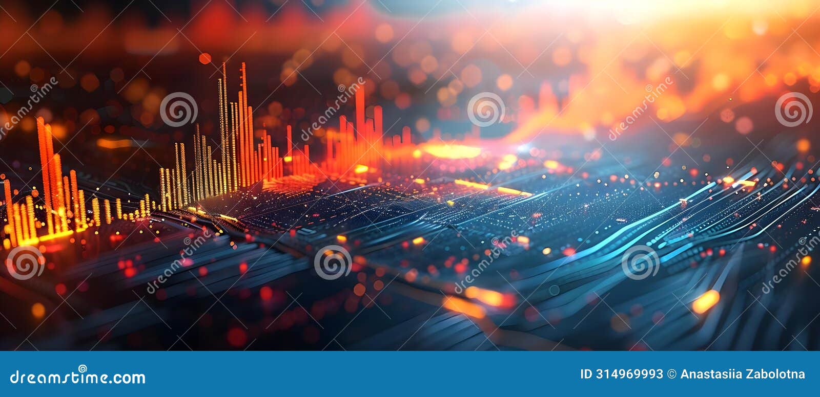 Concept Economic Trends, Visual Data, Economic Pulse Trading Graph and ...