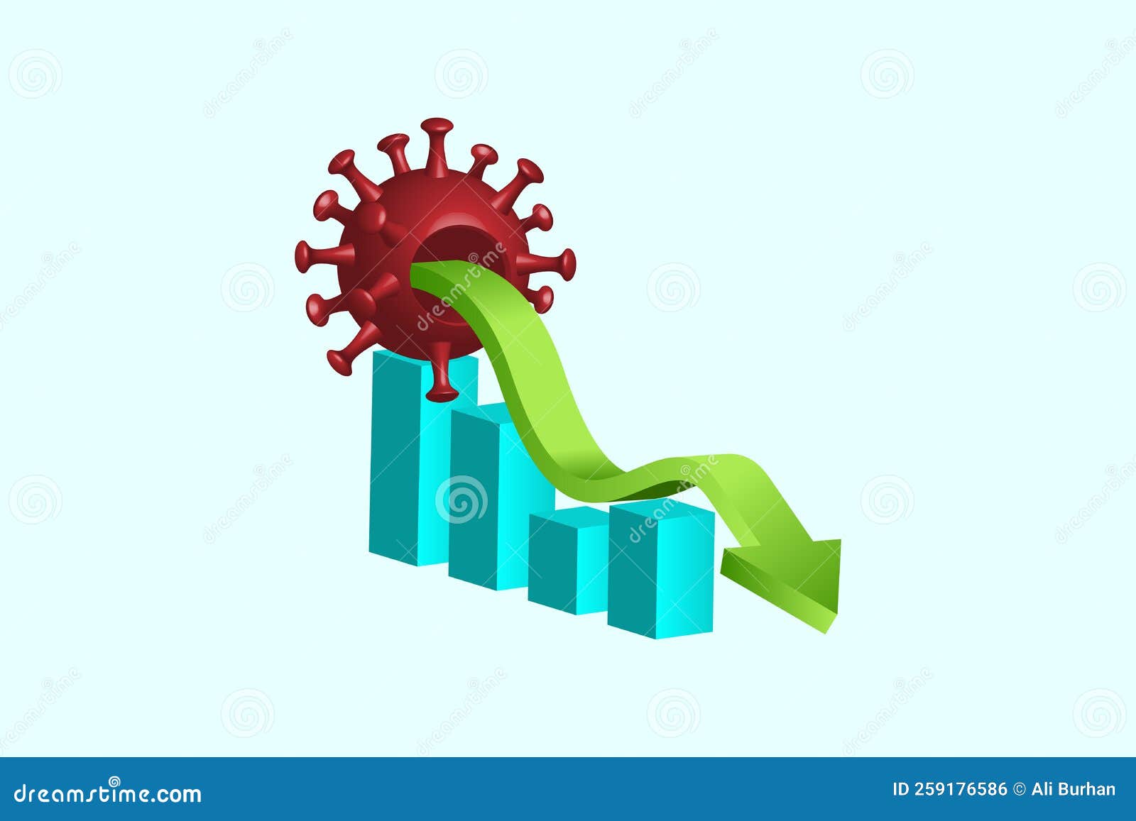 Economic Recession As an Impact of the Spread of the Coronavirus. Stock ...