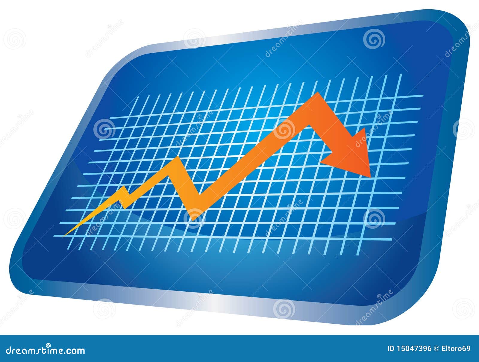 Economic recession graph stock vector. Illustration of credit - 15047396