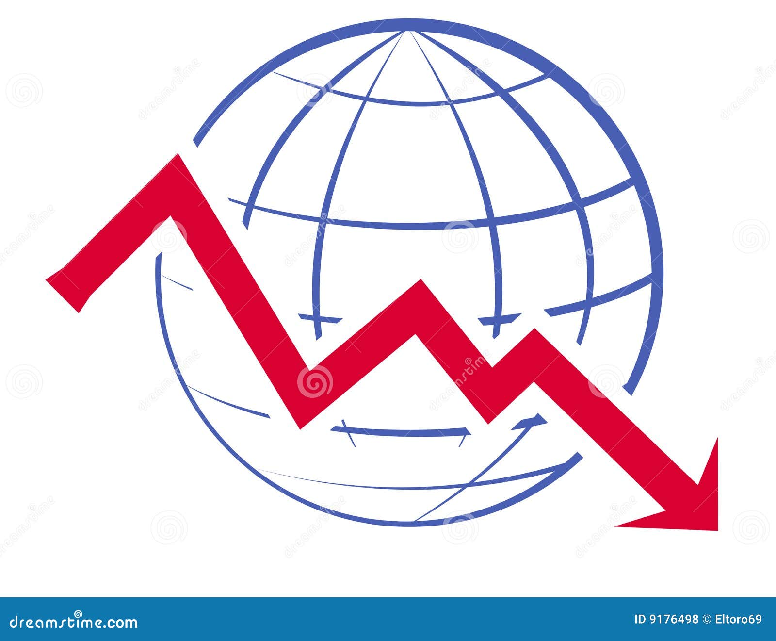 Economic Recession Infographic With Statistics Bars And Icons Vector ...