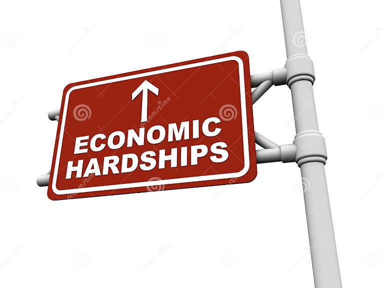 Economic Recession Hardship Stock Illustration - Illustration of ...