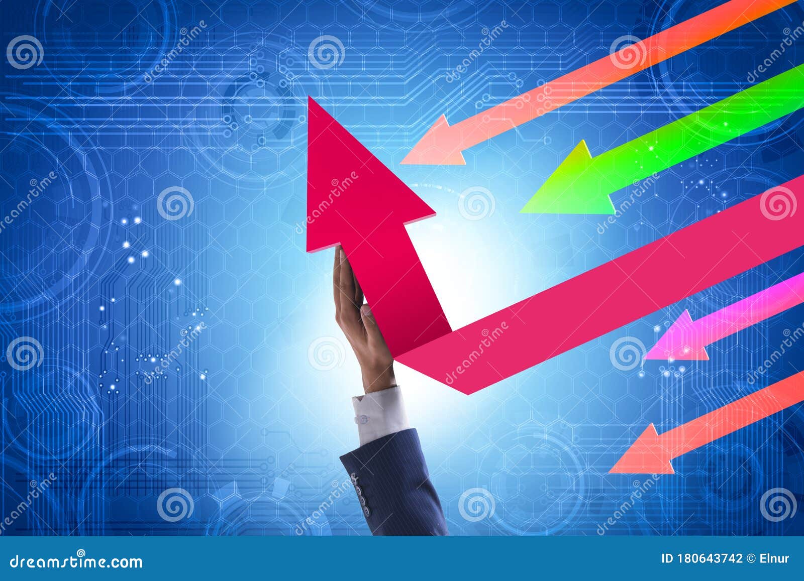 Economic Recovery Concept with the Line Charts Stock Photo - Image of ...