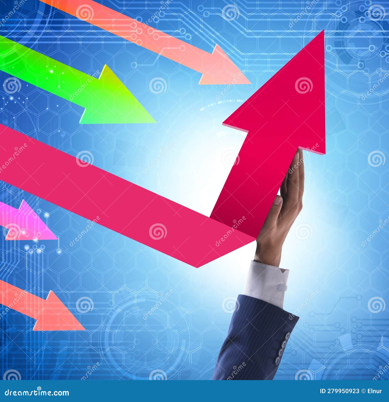 Economic Recovery Concept with the Line Charts Stock Image - Image of ...