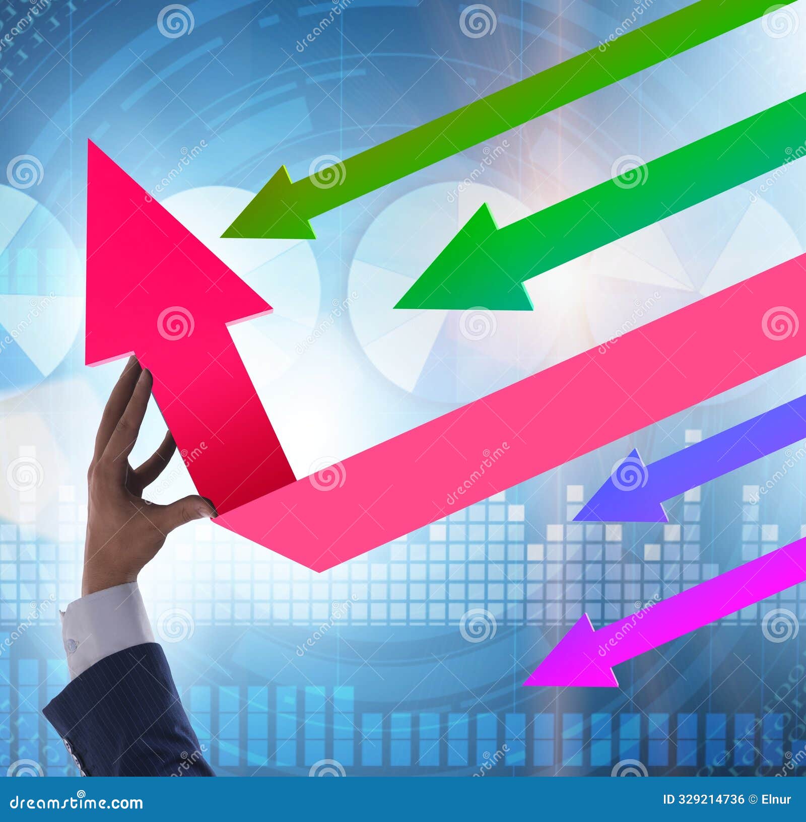 Economic Recovery Concept with the Line Charts Stock Photo - Image of ...