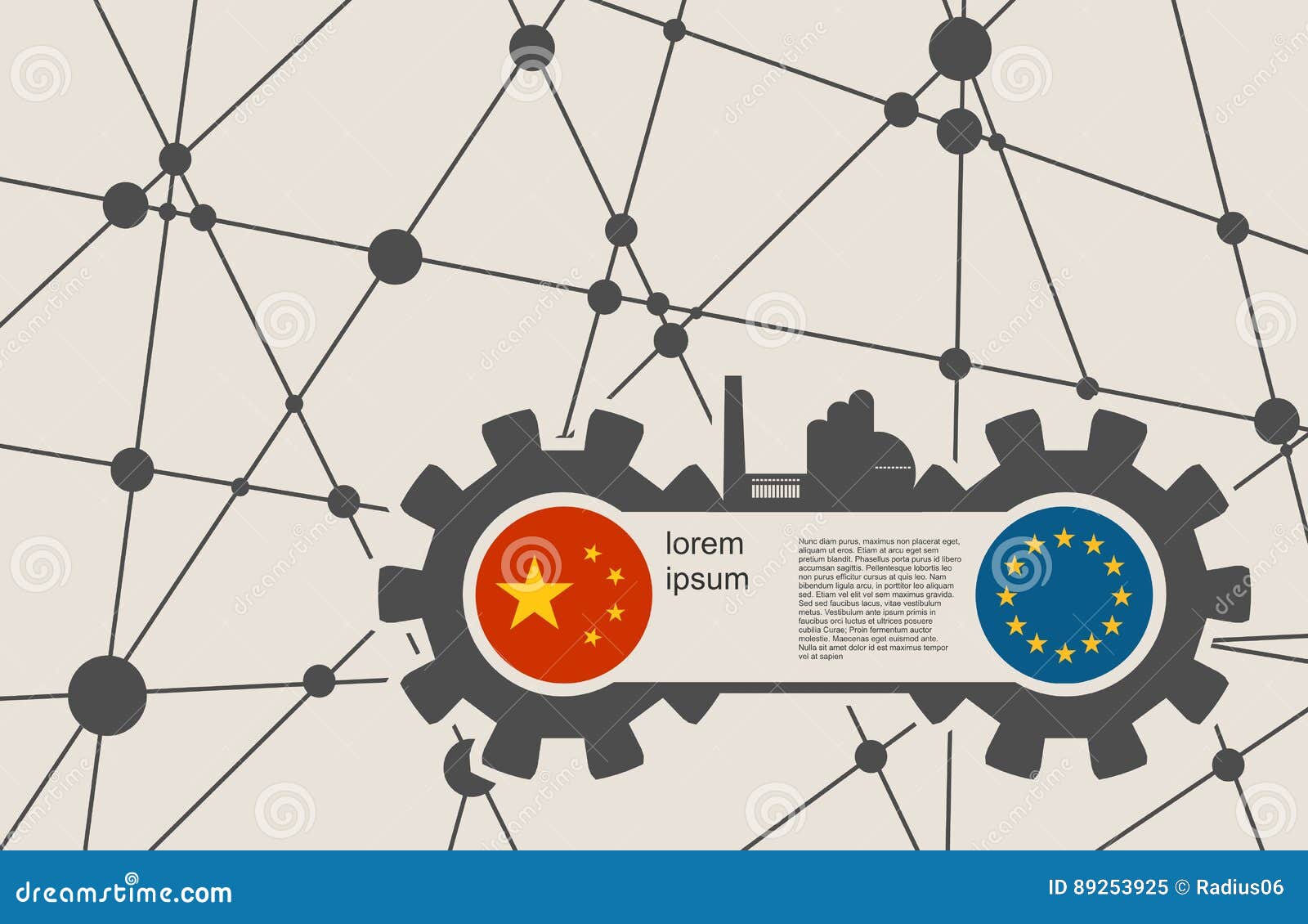 Economic Relations between China and Europe. Stock Vector ...