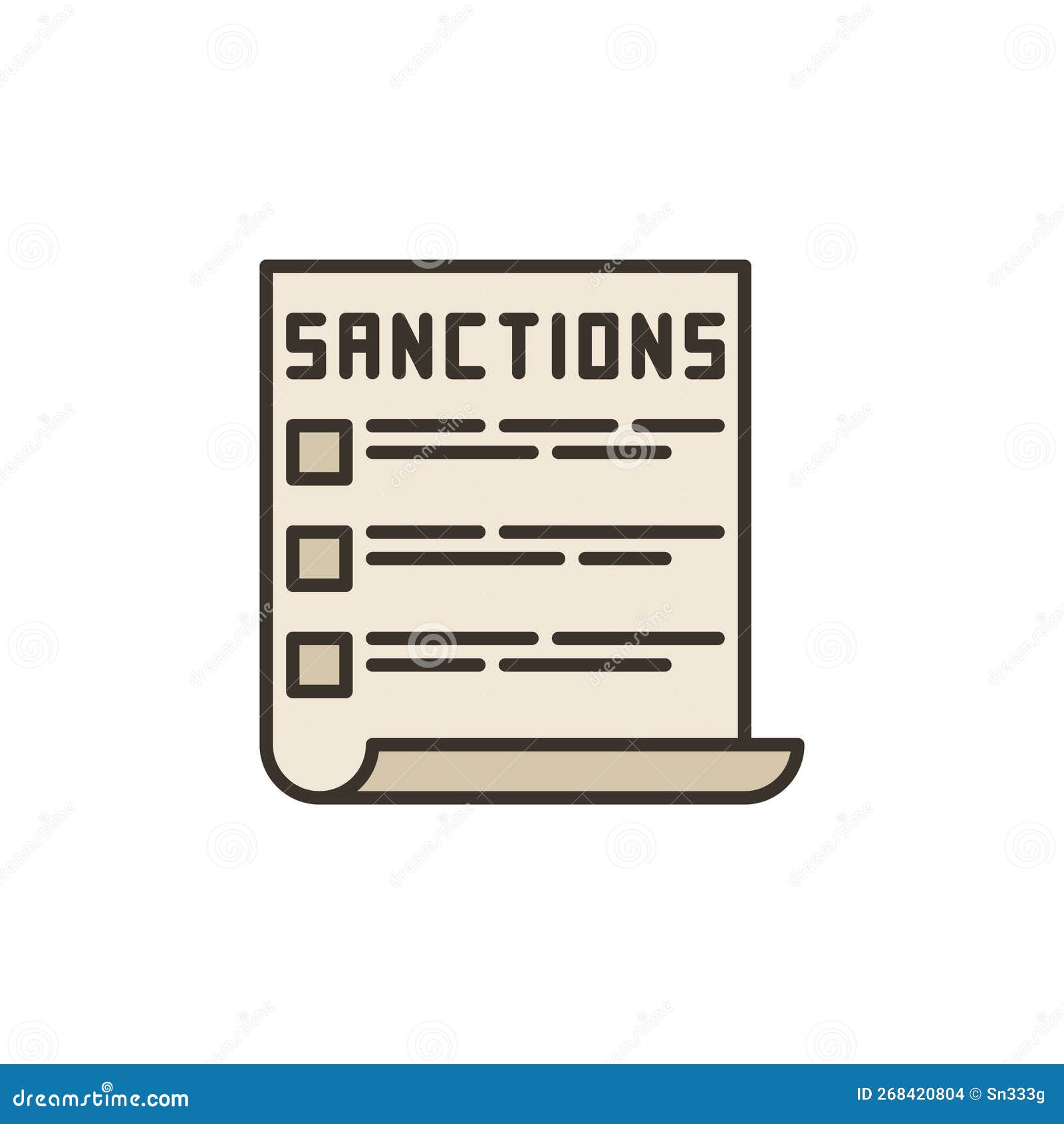Sanctions Paper Word Sign With Colorful Spectrum Paint Brush Strokes ...