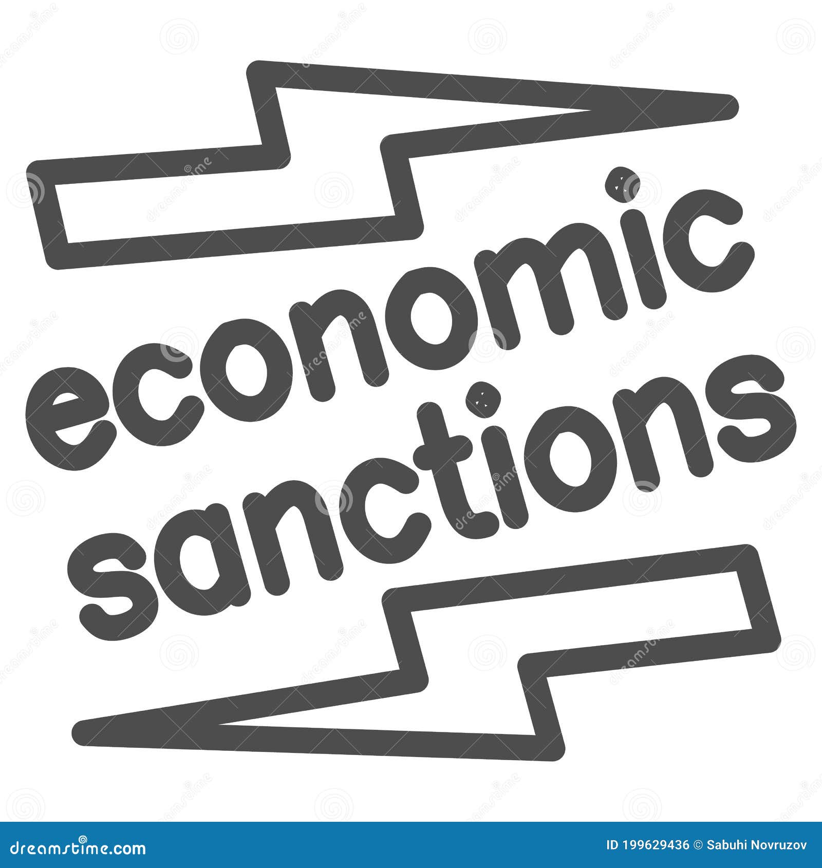 Economic Sanctions Text with Lightning Line Icon, Economic Sanctions ... Economic Sanctions Text with Lightning Line Icon, Economic Sanctions ...