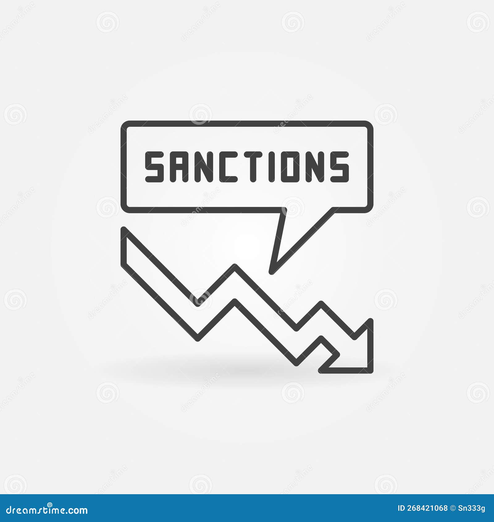 Sanctions Ban Vector Prohibition Concept Colored Icon Or Sign ...