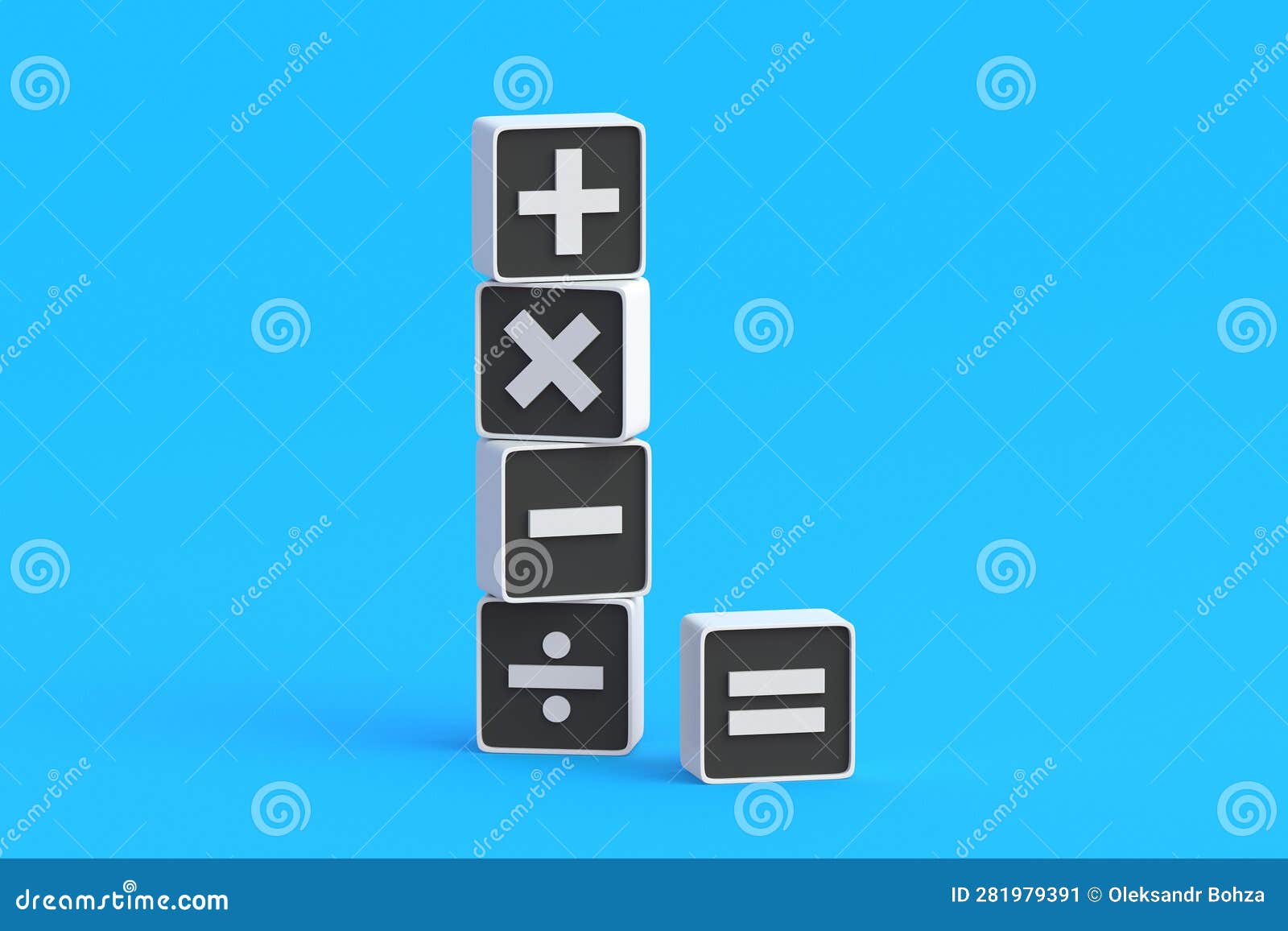 Economic Science. Stack of Mathematical Symbols on Buttons Stock ...
