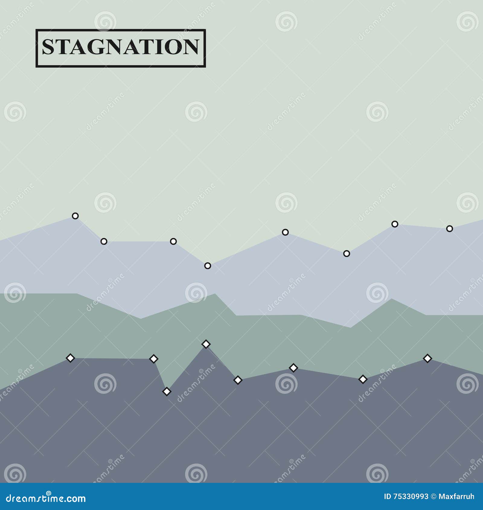 Economic stagnation stock illustration. Illustration of modern - 75330993