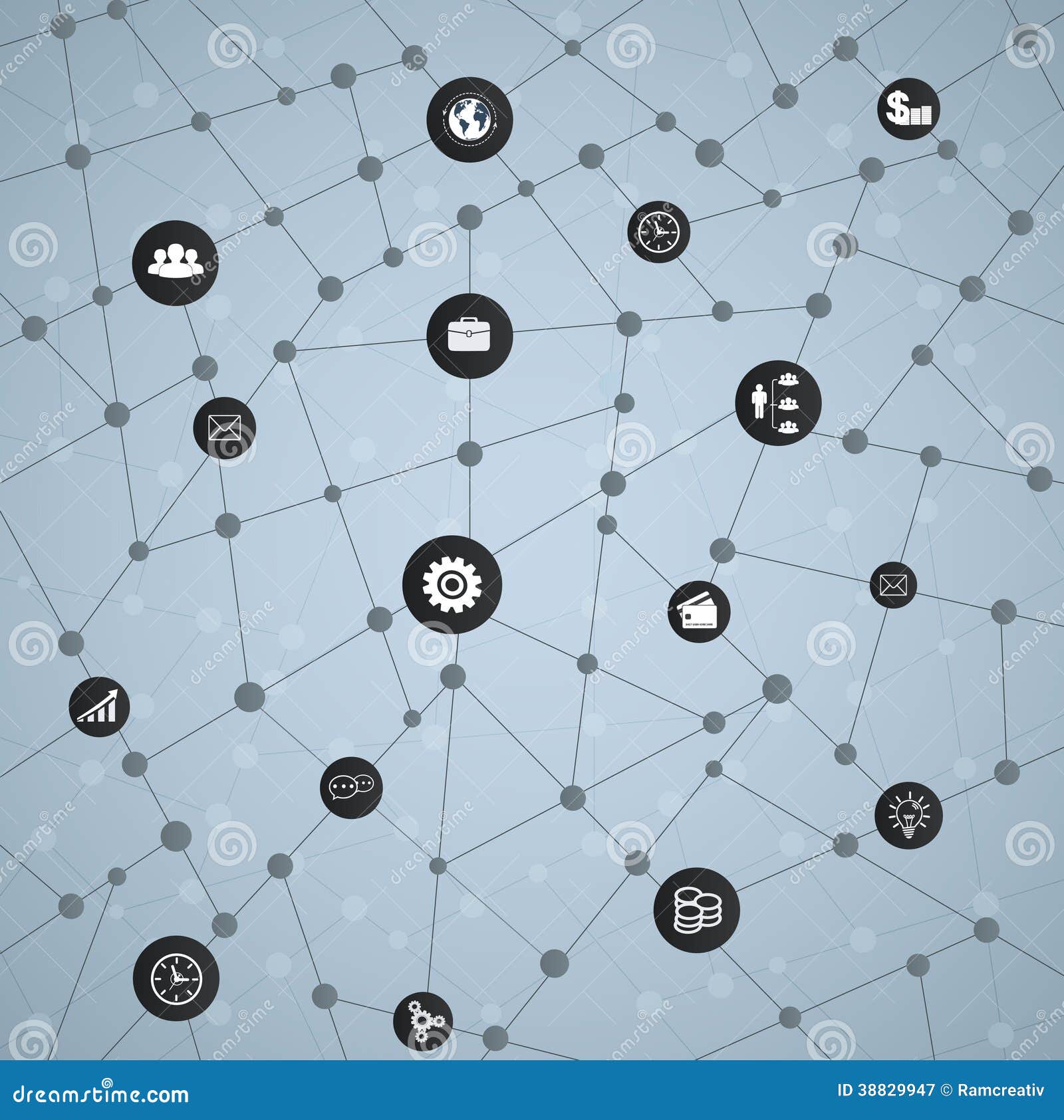 Economic Structure of Networks with Icons Stock Vector - Illustration ...