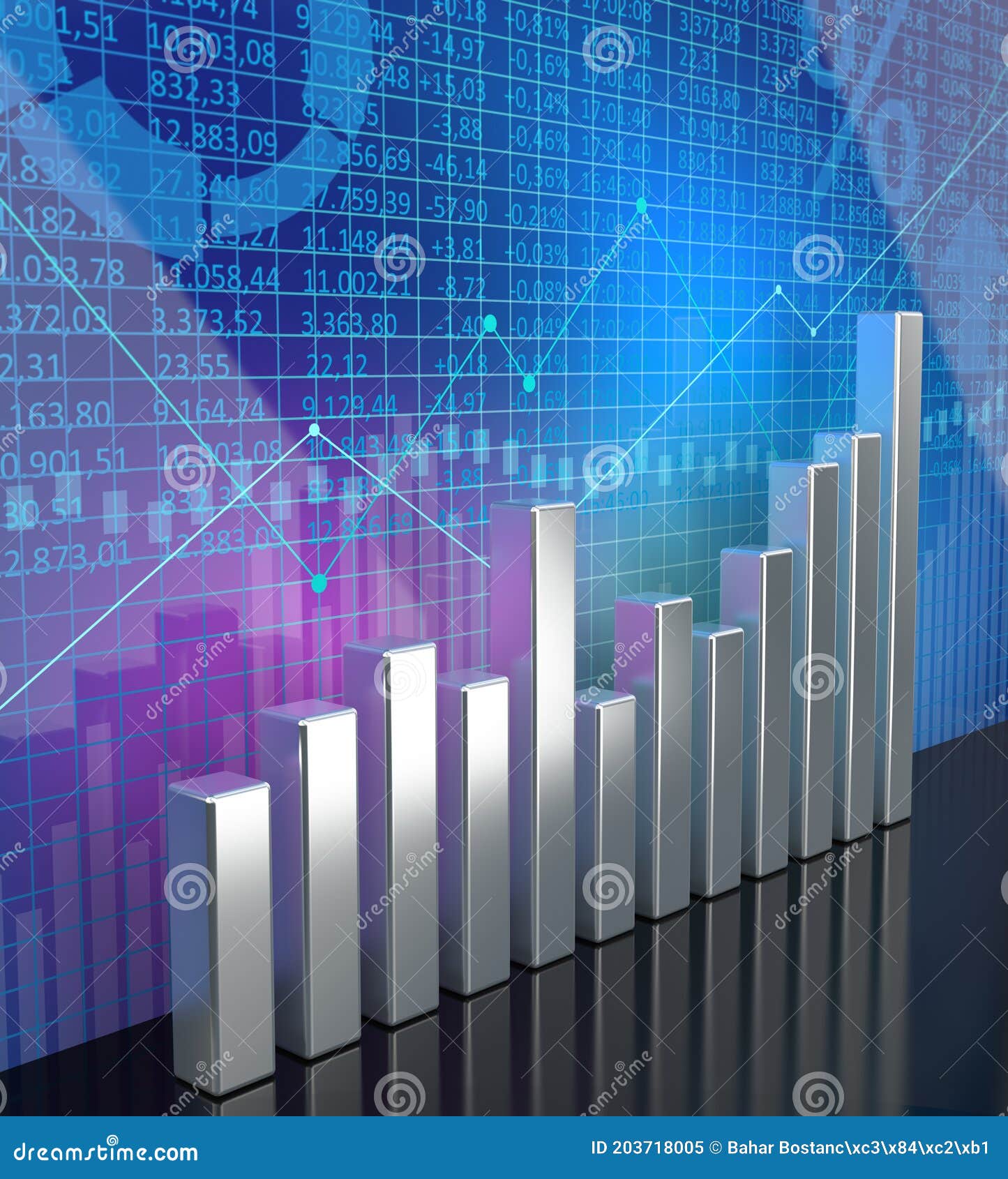 Economic Success Bart Chart Perspective Royalty-Free Stock Photography ...