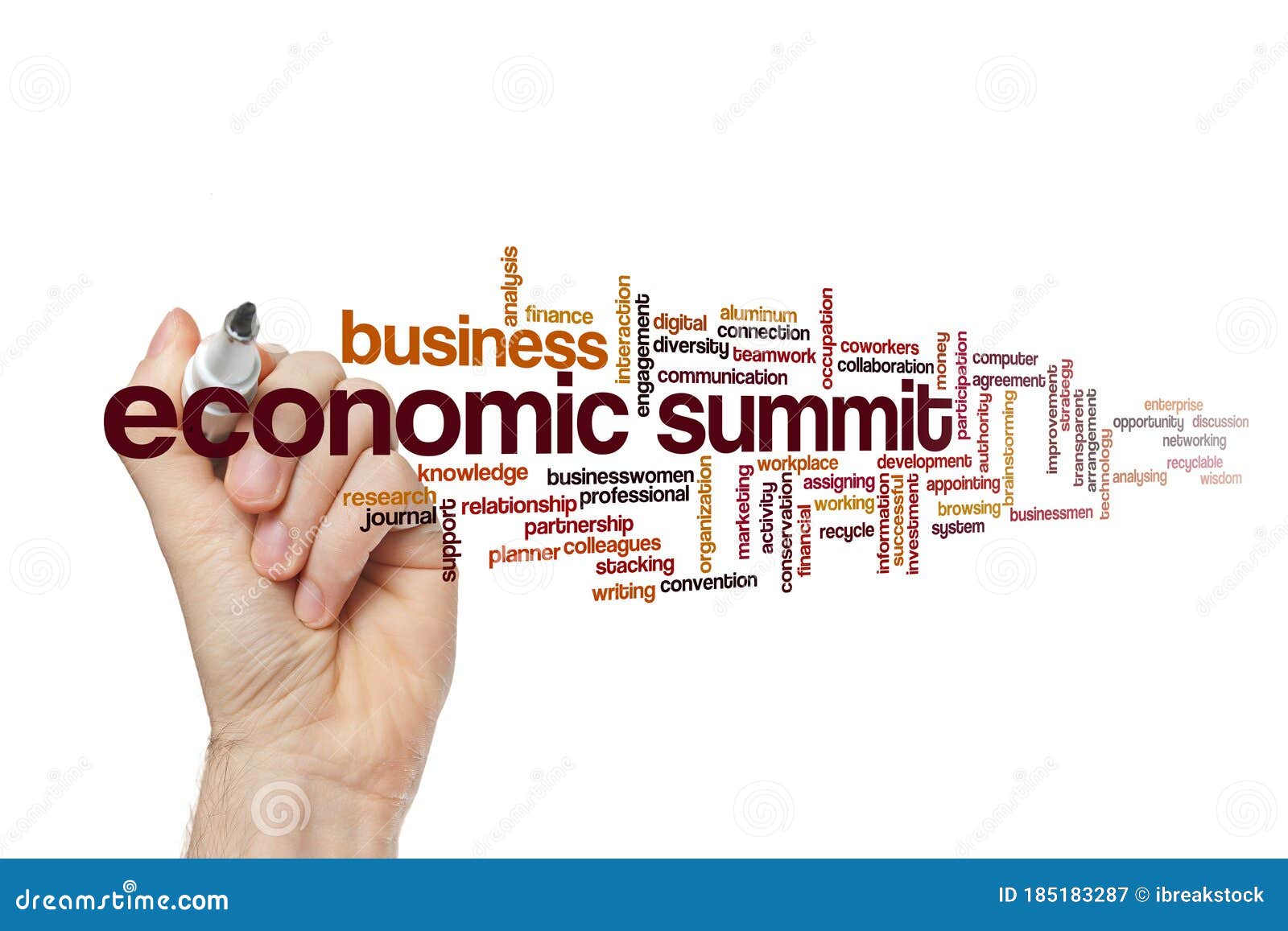 Economic Summit Word Cloud Concept Stock Illustration - Illustration of ...