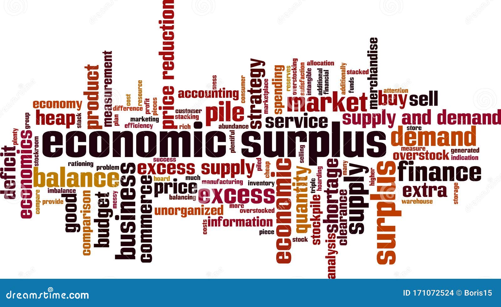 Economic Surplus Word Cloud Stock Vector - Illustration of overstocked ...
