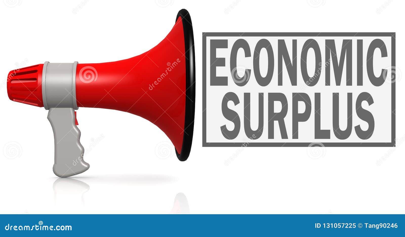 Economic Surplus Word with Red Megaphone Stock Illustration ...