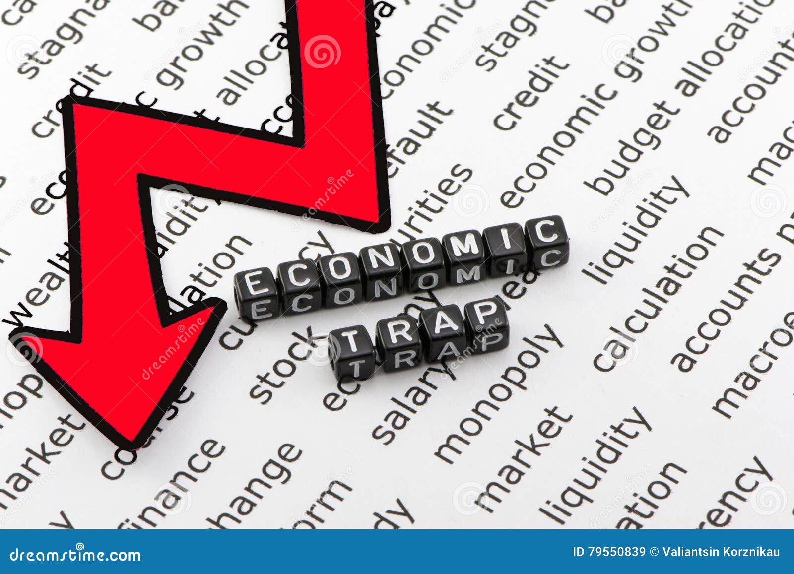 Economic trap in graphics stock image. Image of danger - 79550839