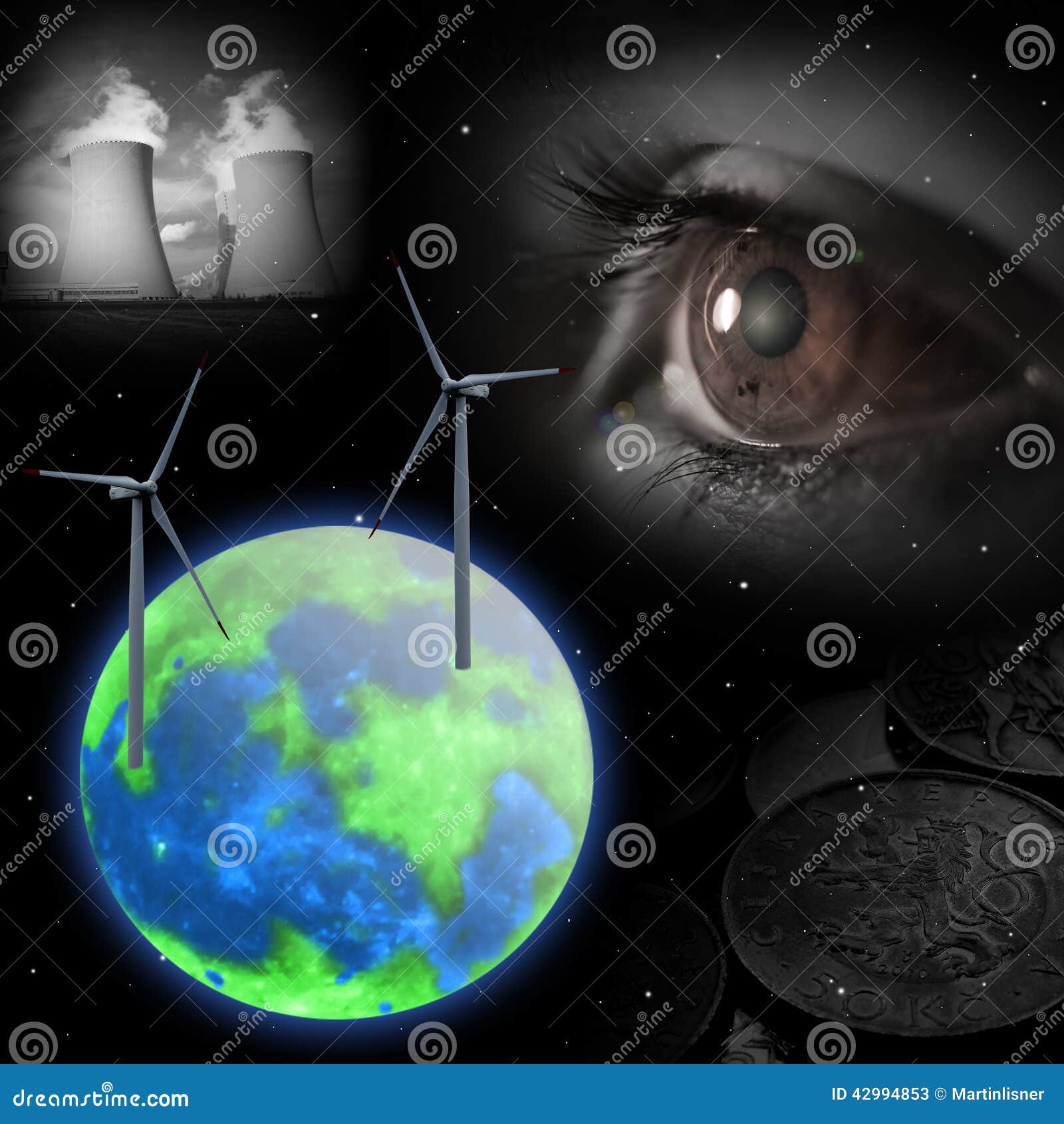 Economic Vision of the Future, Power Plant Stock Illustration ...