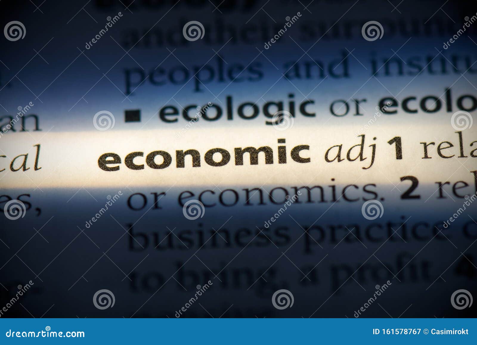 Economic stock image. Image of english, text, etymology - 161578767