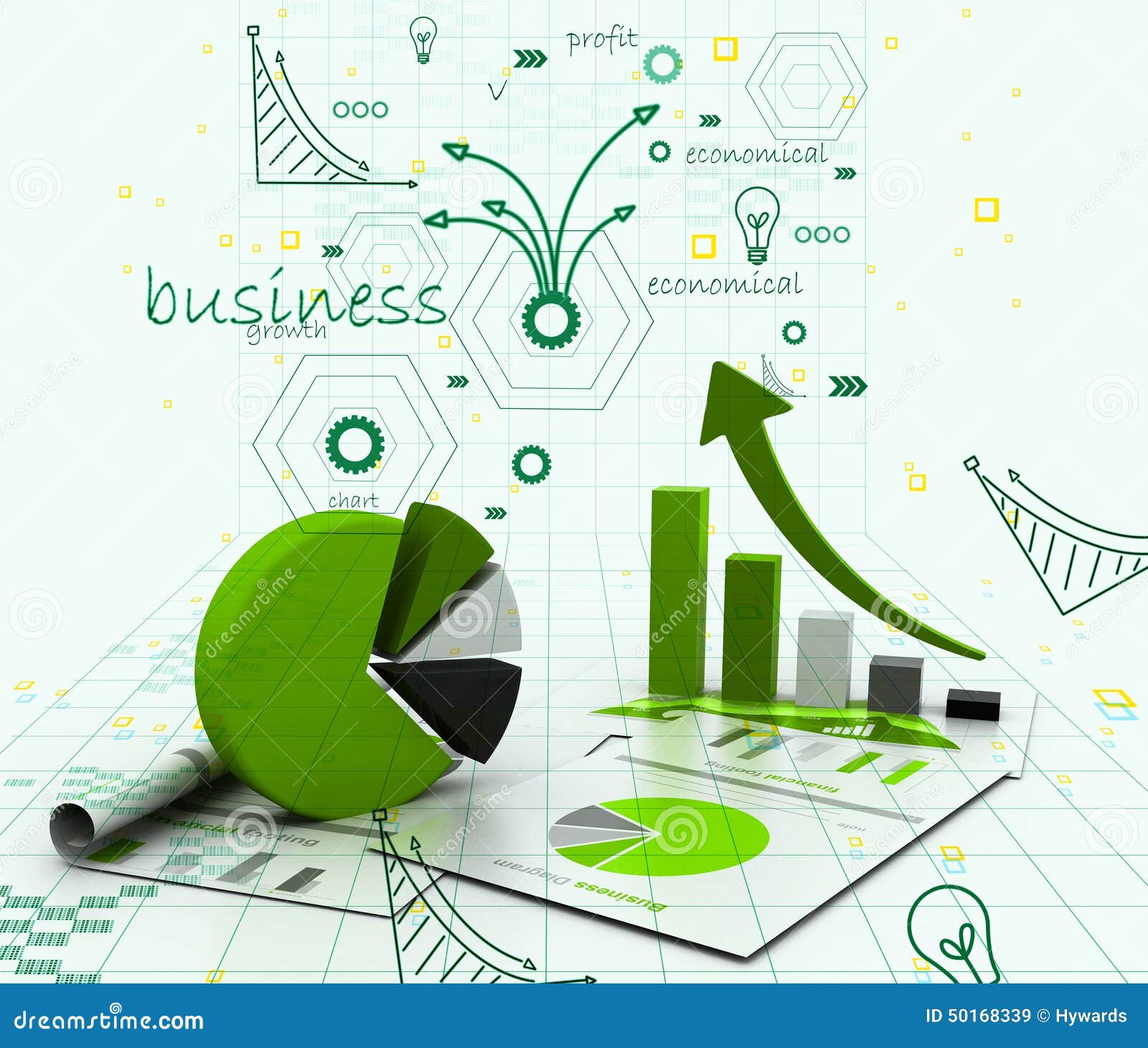 Economical chart and graph stock illustration. Illustration of graphic ...