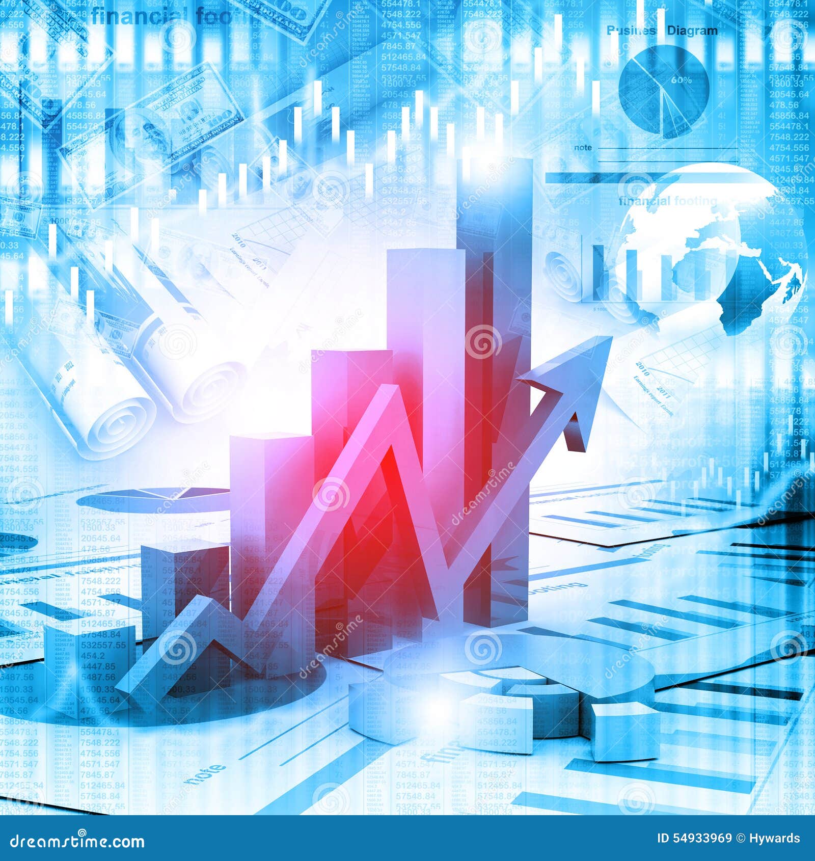 Economical chart and graph stock illustration. Illustration of ...