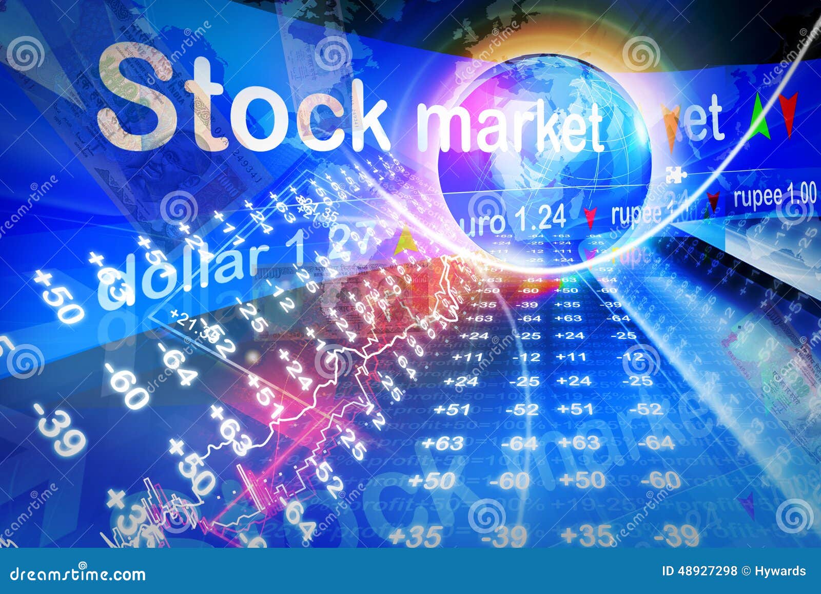 Economical Stock Market Graph Stock Illustration - Illustration of ...