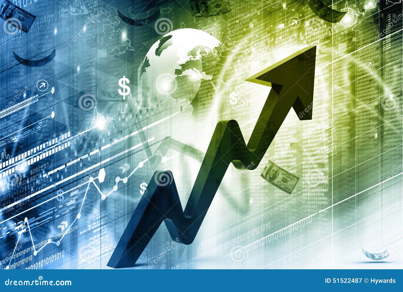 Economical Stock Market Graph Stock Illustration - Illustration of ...