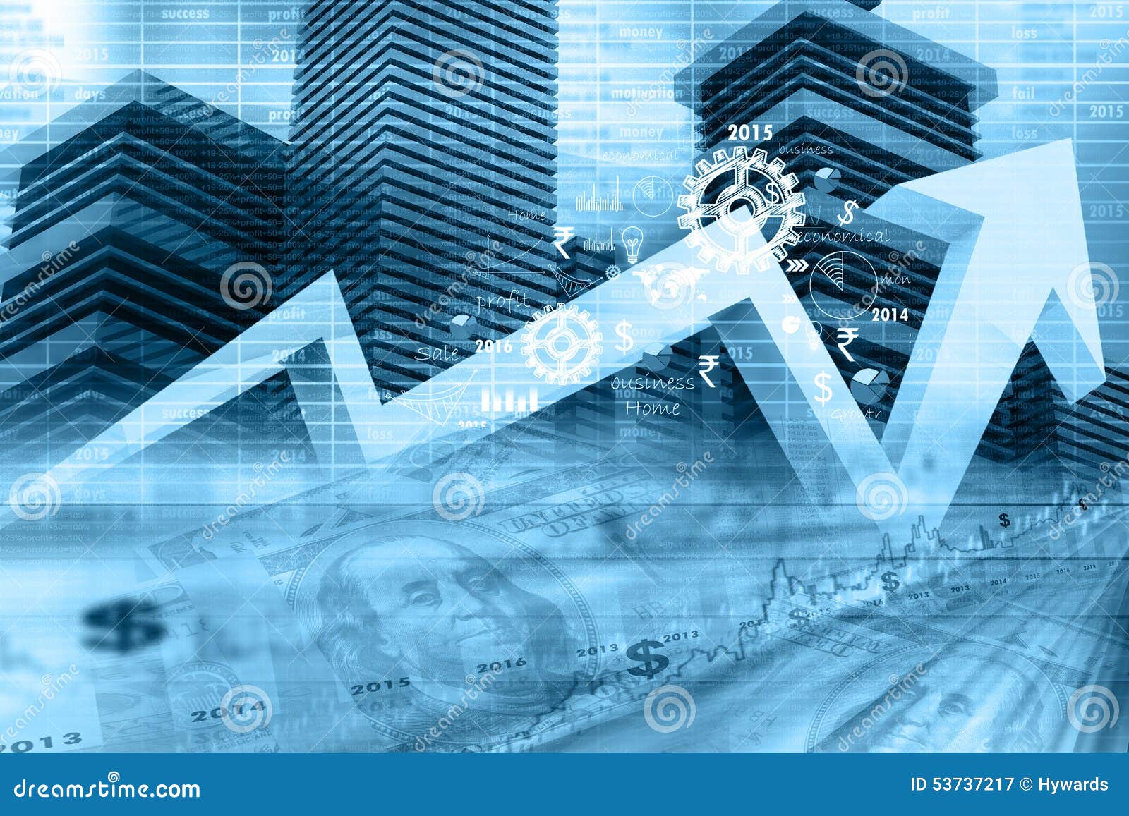 Economical Stock Market Graph Stock Illustration - Illustration of ...