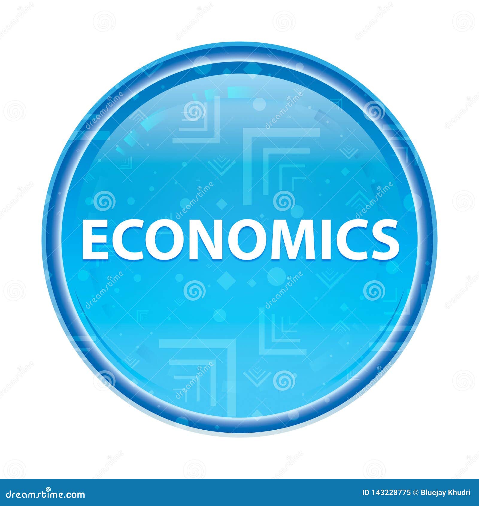 Economics Floral Blue Round Button Stock Illustration - Illustration of ...