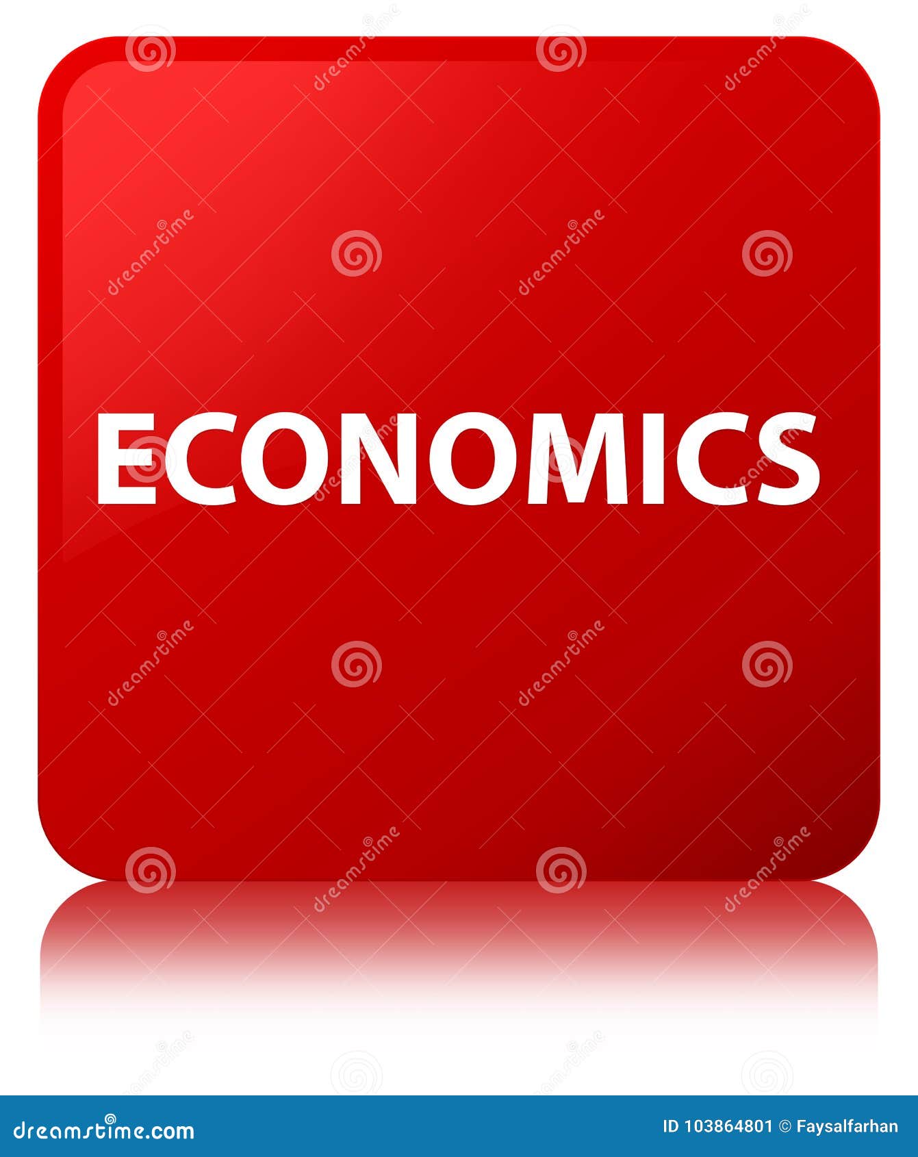 Economics Red Square Button Stock Illustration - Illustration of square ...