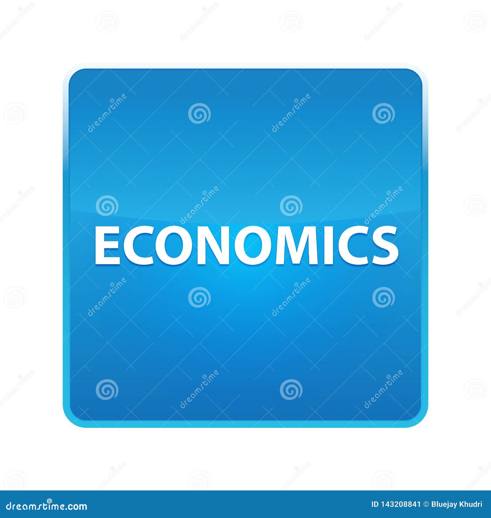 Economics Shiny Blue Square Button Stock Illustration - Illustration of ...