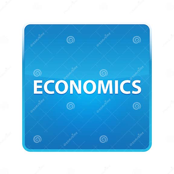 Economics Shiny Blue Square Button Stock Illustration - Illustration of ...