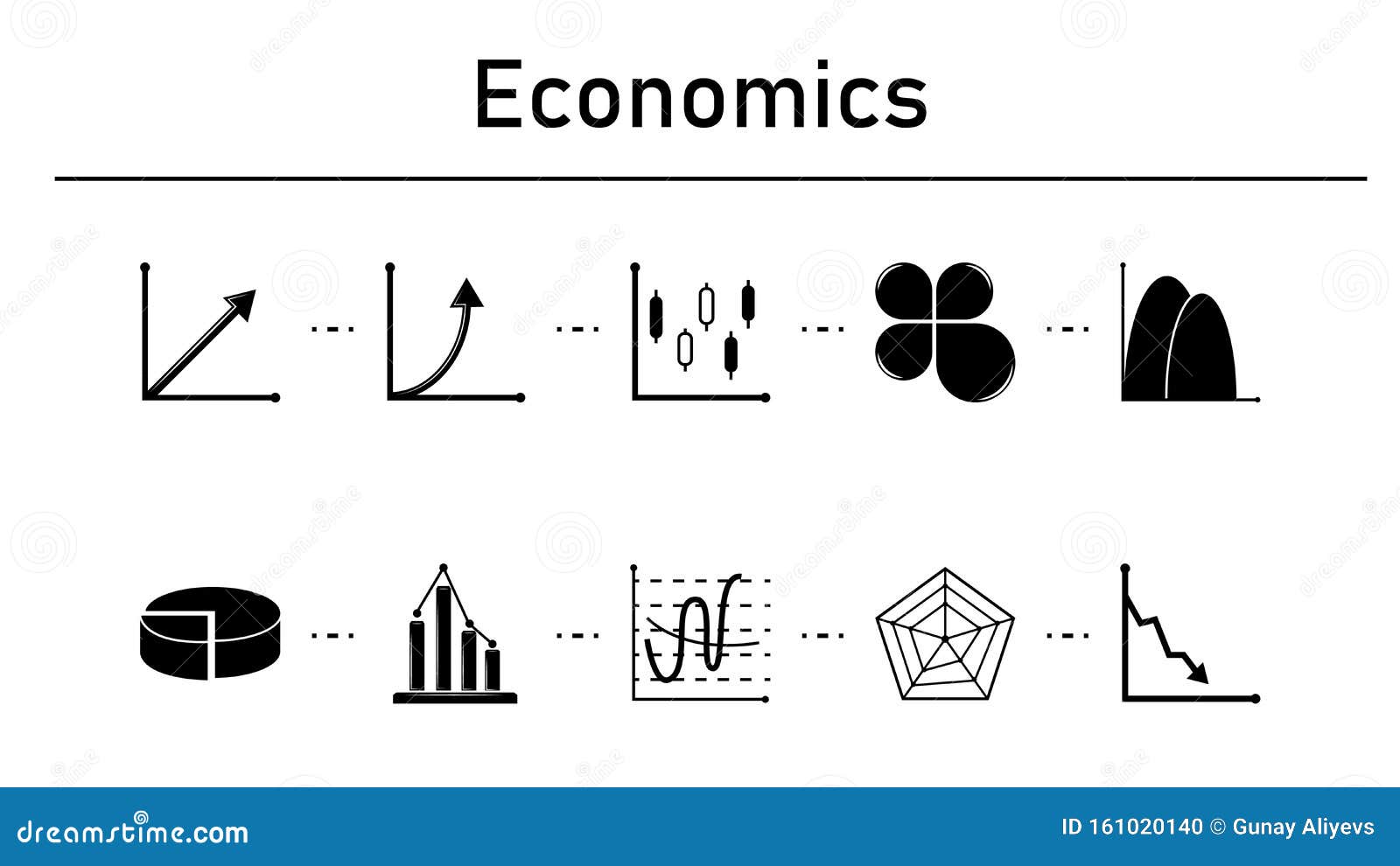 Economics Simple Concept Icons Set Stock Illustration - Illustration of ...