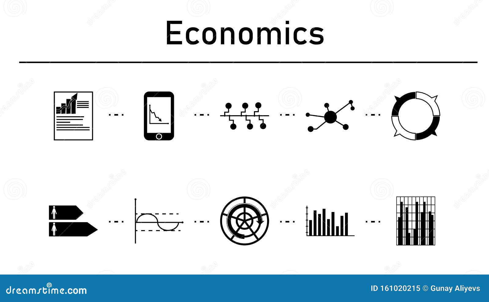 Economics Simple Concept Icons Set Stock Illustration - Illustration of ...