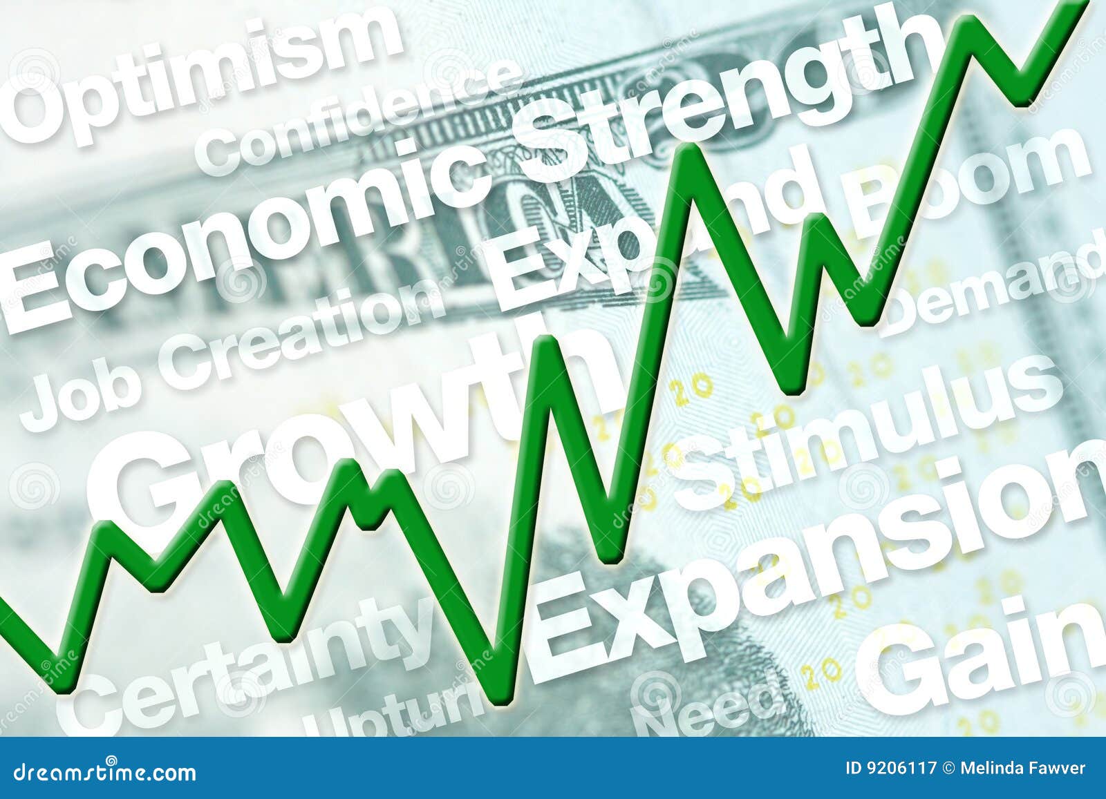 Economisch Herstel stock illustratie. Illustration of looncheque - 9206117