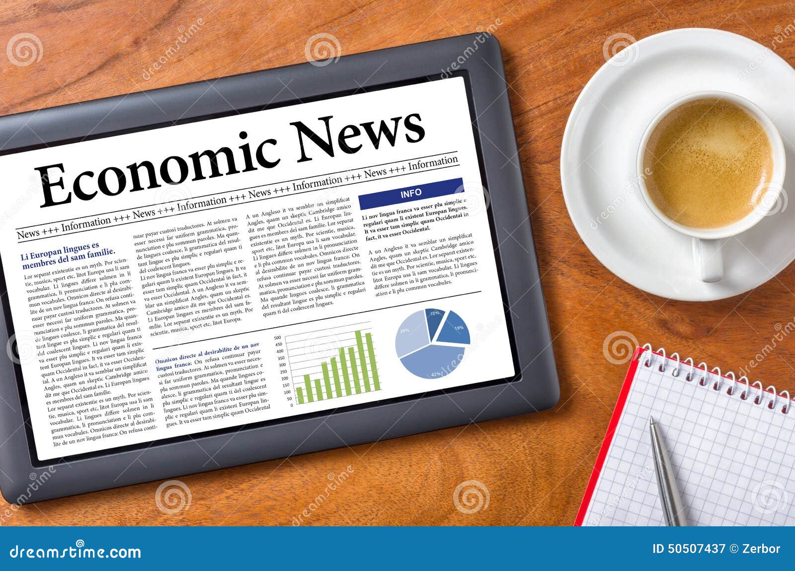 Economisch nieuws stock afbeelding. Image of onderbreking - 50507437