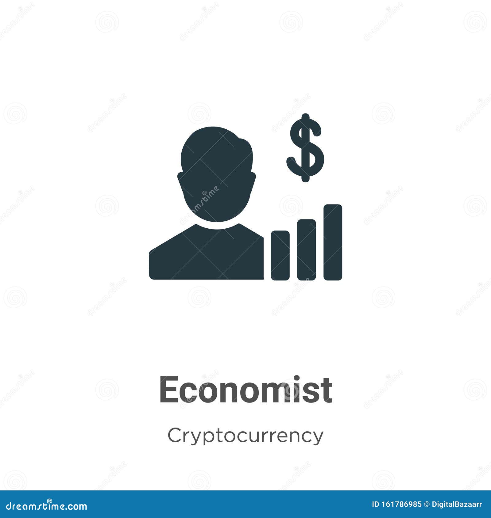Economist Vector Icon on White Background. Flat Vector Economist Icon ...