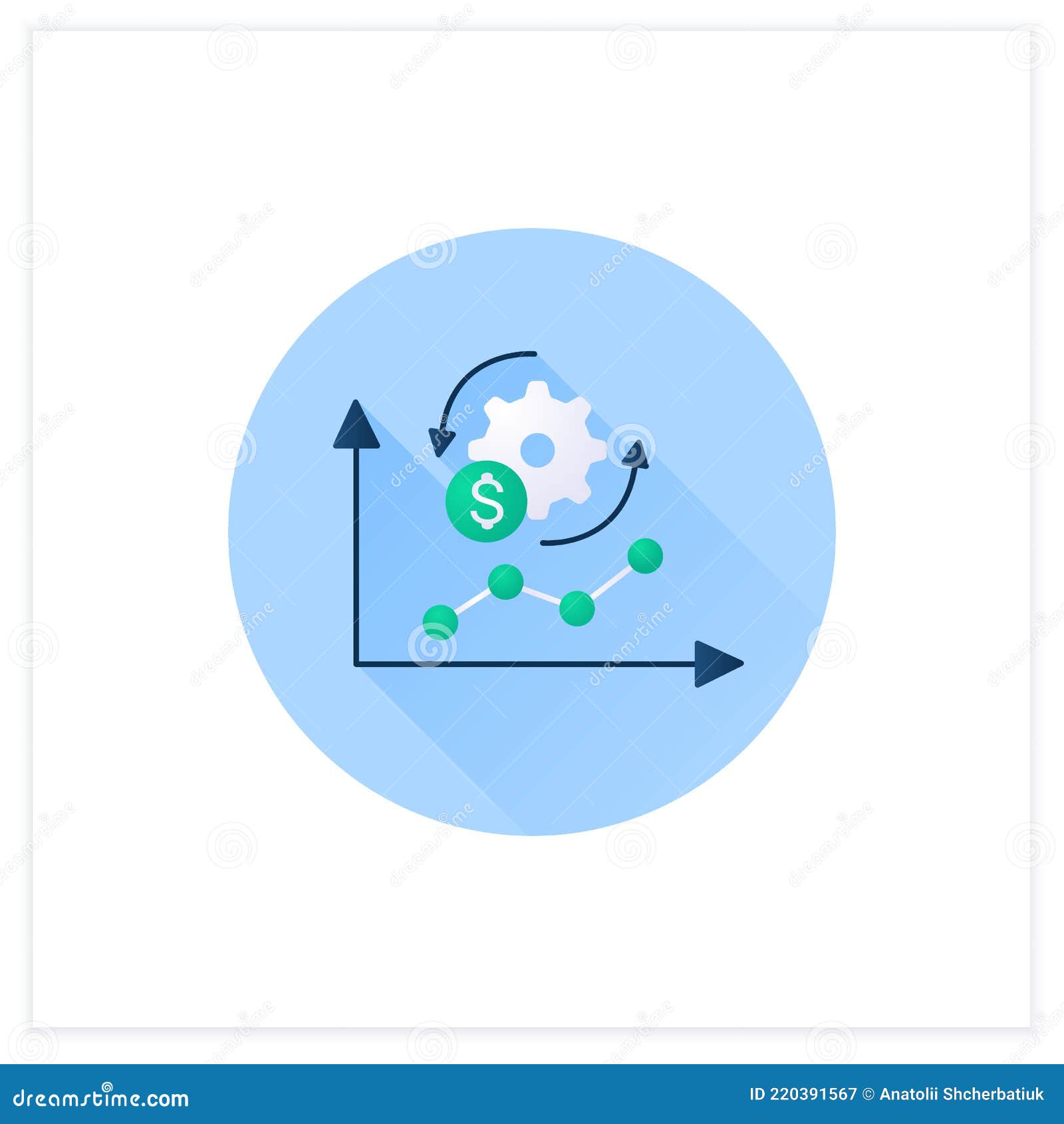 Economy Adaptation Flat Icon Stock Vector - Illustration of progress ...